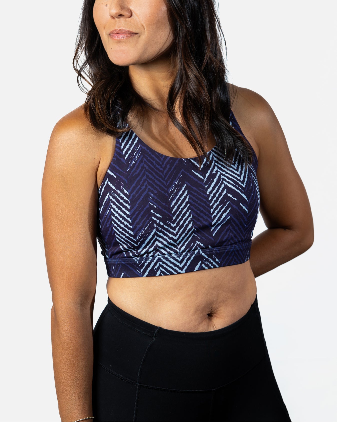Ultra Comfort Active Nursing Bra (Midnight Chevron) – mamaoutfitters